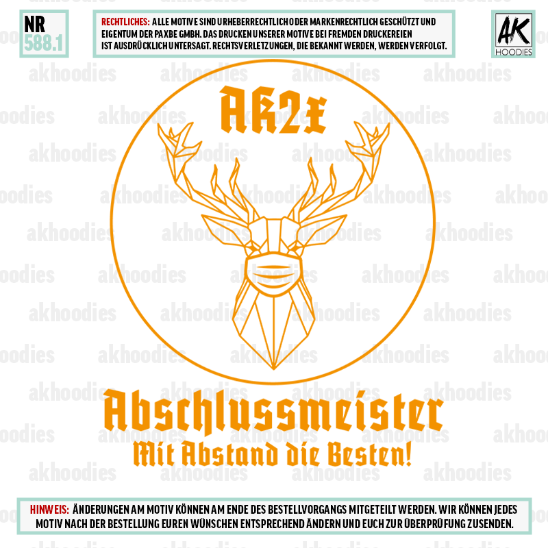 ABSCHLUSSMEISTER MIT ABSTAND DIE BESTEN 588.1 AK Abschluss-Pullis Abi ...