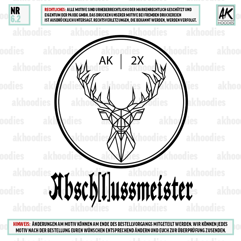 ABSCHLUSSMEISTER V 6.2 AK Abschluss-Pullis Abi-Pullis & Shirts