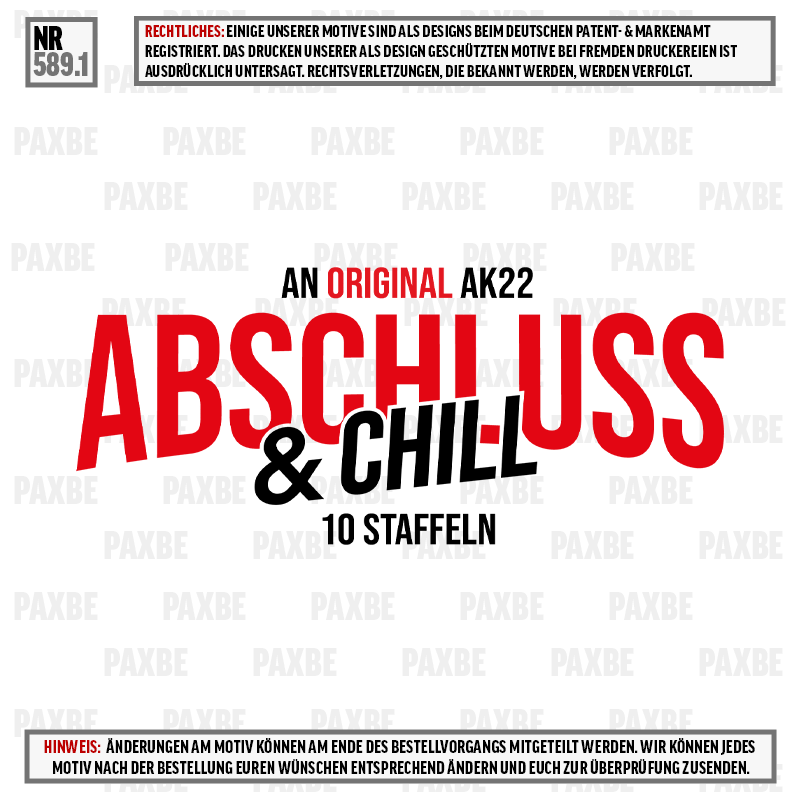 ABSCHLUSS AND CHILL 589.1 AK Abschluss-Pullis Abi-Pullis & Shirts
